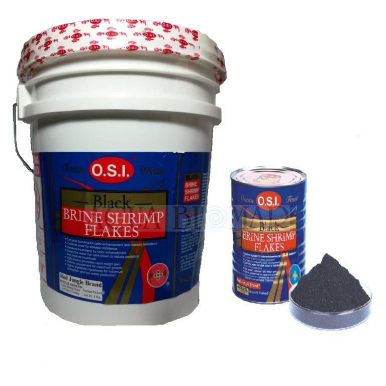 FLAKE NEGRO (MOLIDO), BLACK BRINE SHRIMP FLAKES, O.S.I. - Acua Biomar